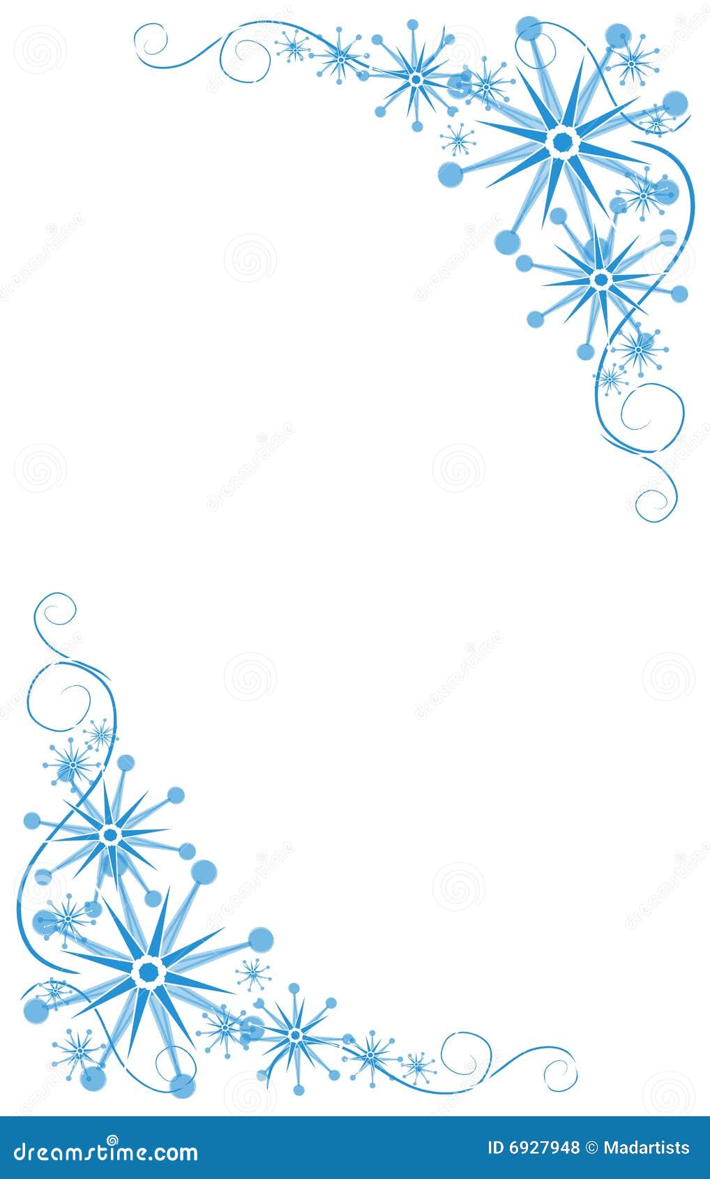 Esquinas Azules Decorativas Stock de ilustración - Ilustración de ...