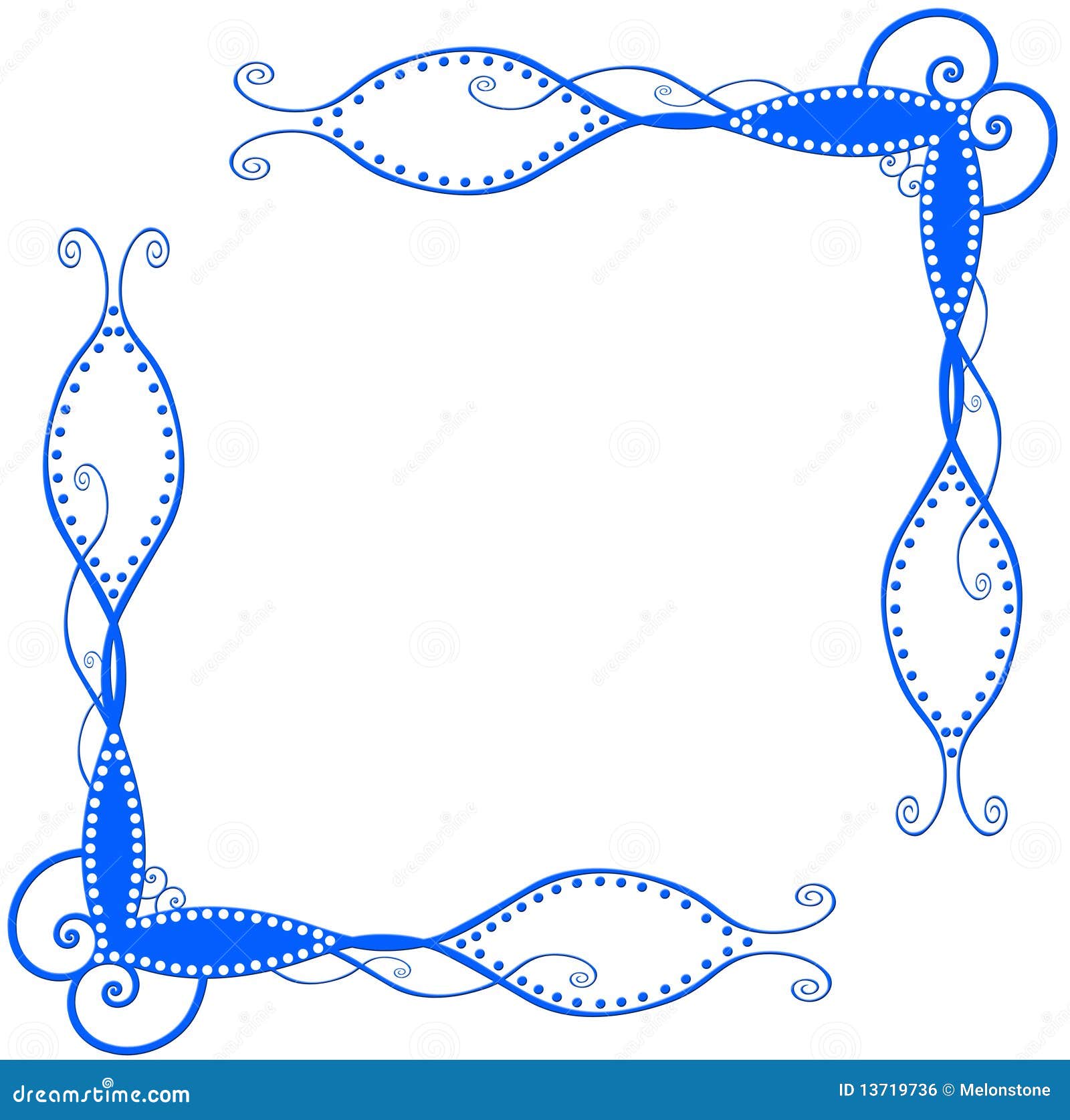 Bordes De Esquina Simple Azul