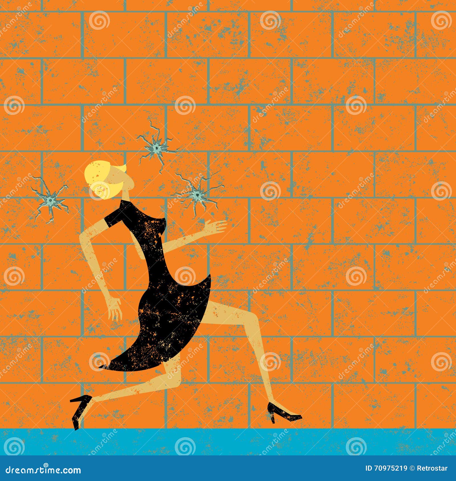 Esquiver des balles illustration de vecteur. Illustration du crainte ...