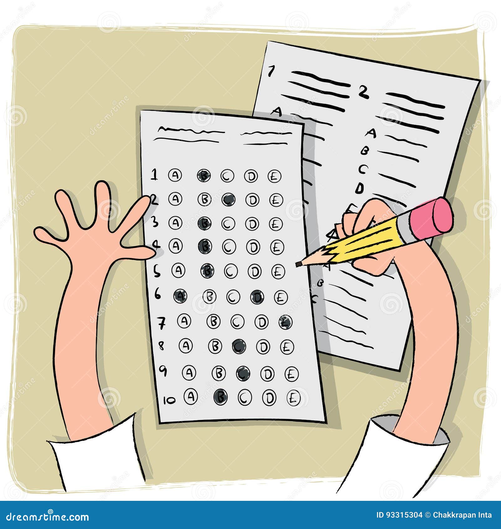 Essai de choix multiple illustration de vecteur. Illustration du école ...