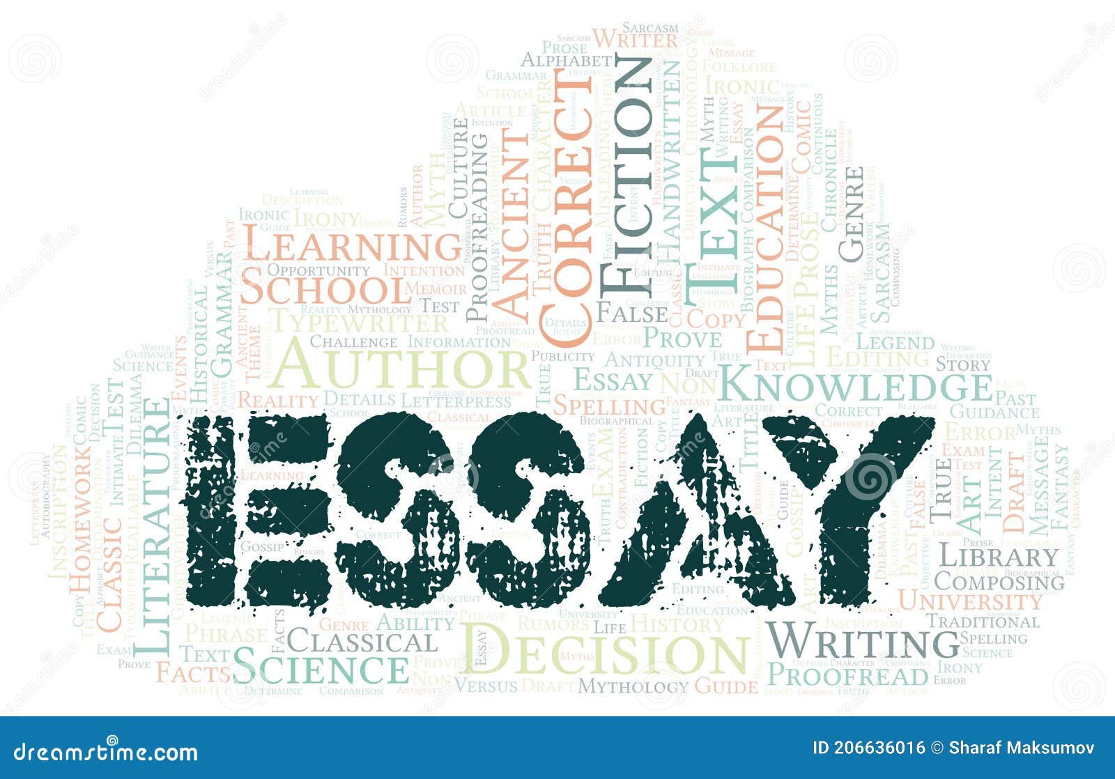 Essay Text Written On Education Background Of Back To School Concept ...