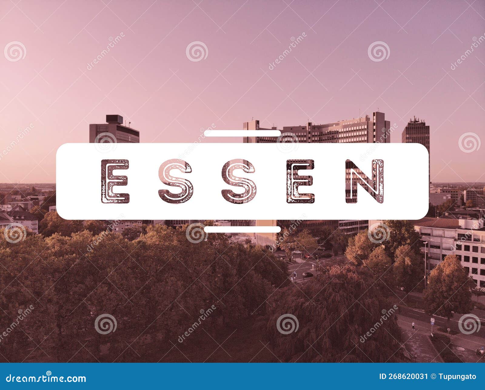Essen, Germany - City Name Text Card Stock Illustration - Illustration ...