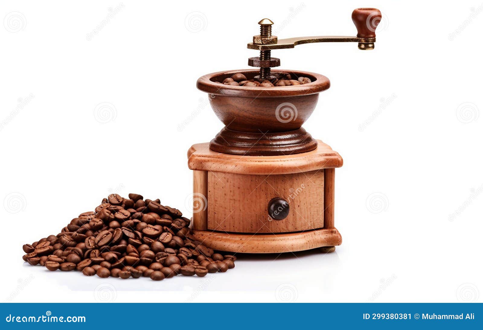 Essence of Brewing Grinder on White Background Stock Image - Image of ...