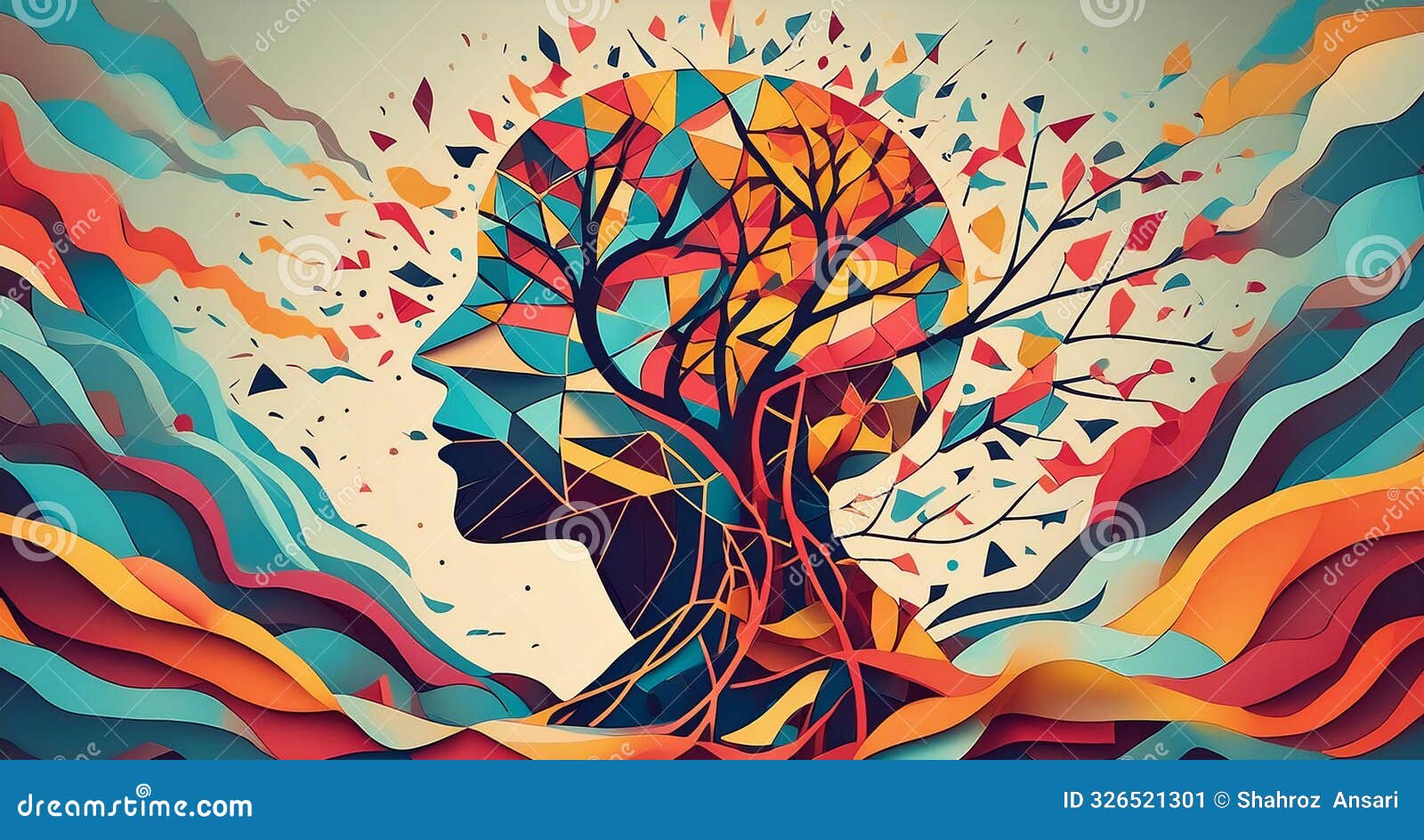 Psychedelic Experience through Abstract Illustration . Stock ...