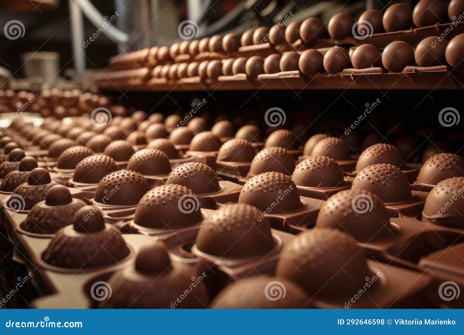 The Essence of Chocolate: Industrial Candy Production Stock ...