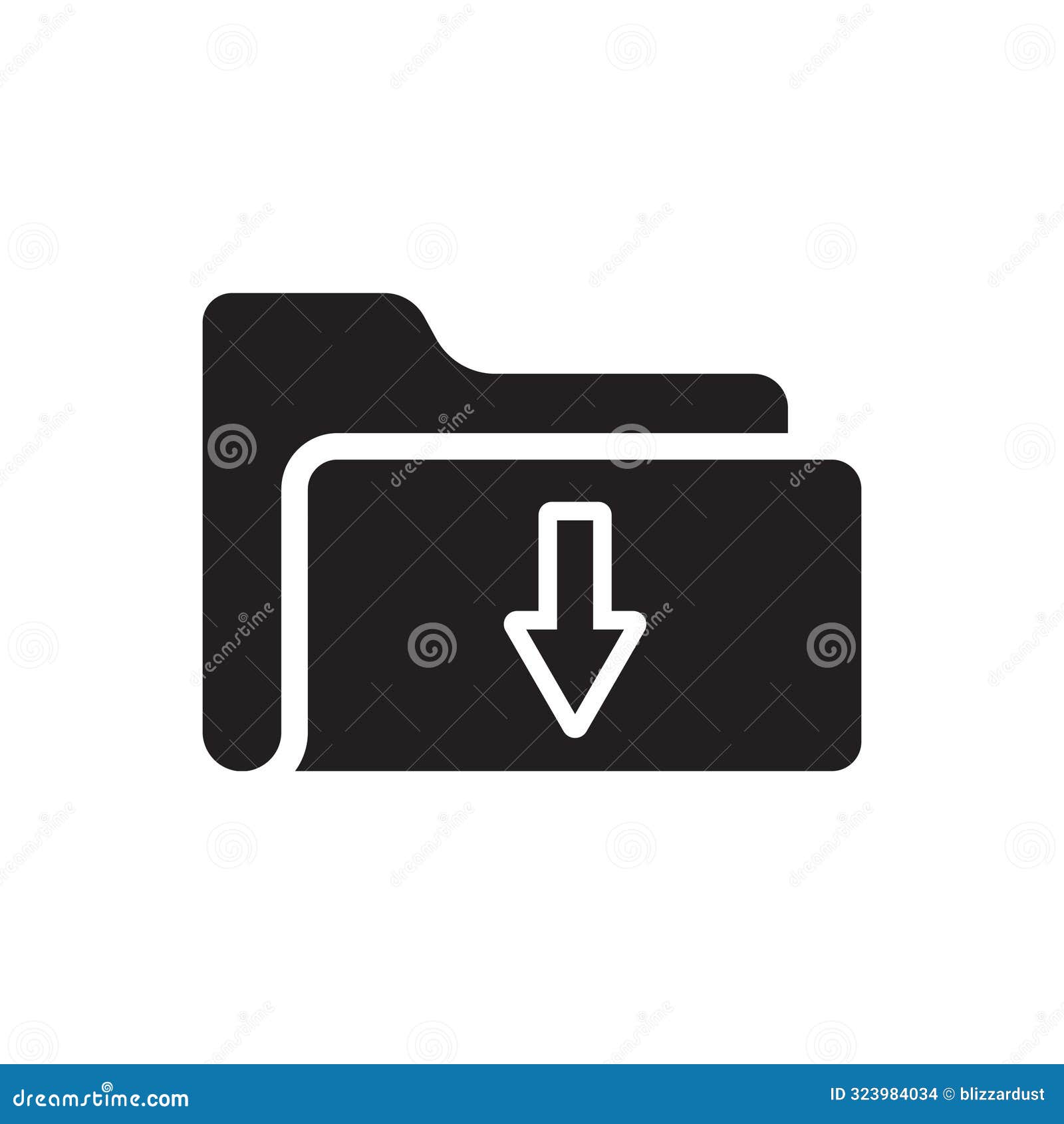 Essence of Data Transfer Icon for Digital Download Folders Stock ...