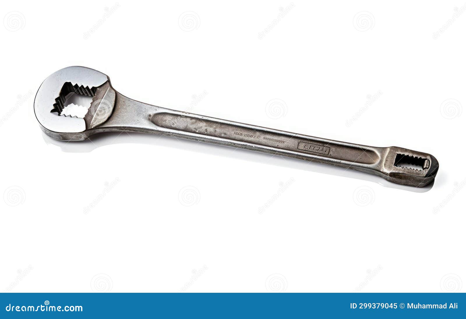 Essence of Engineering Wrench on White Background Stock Illustration ...