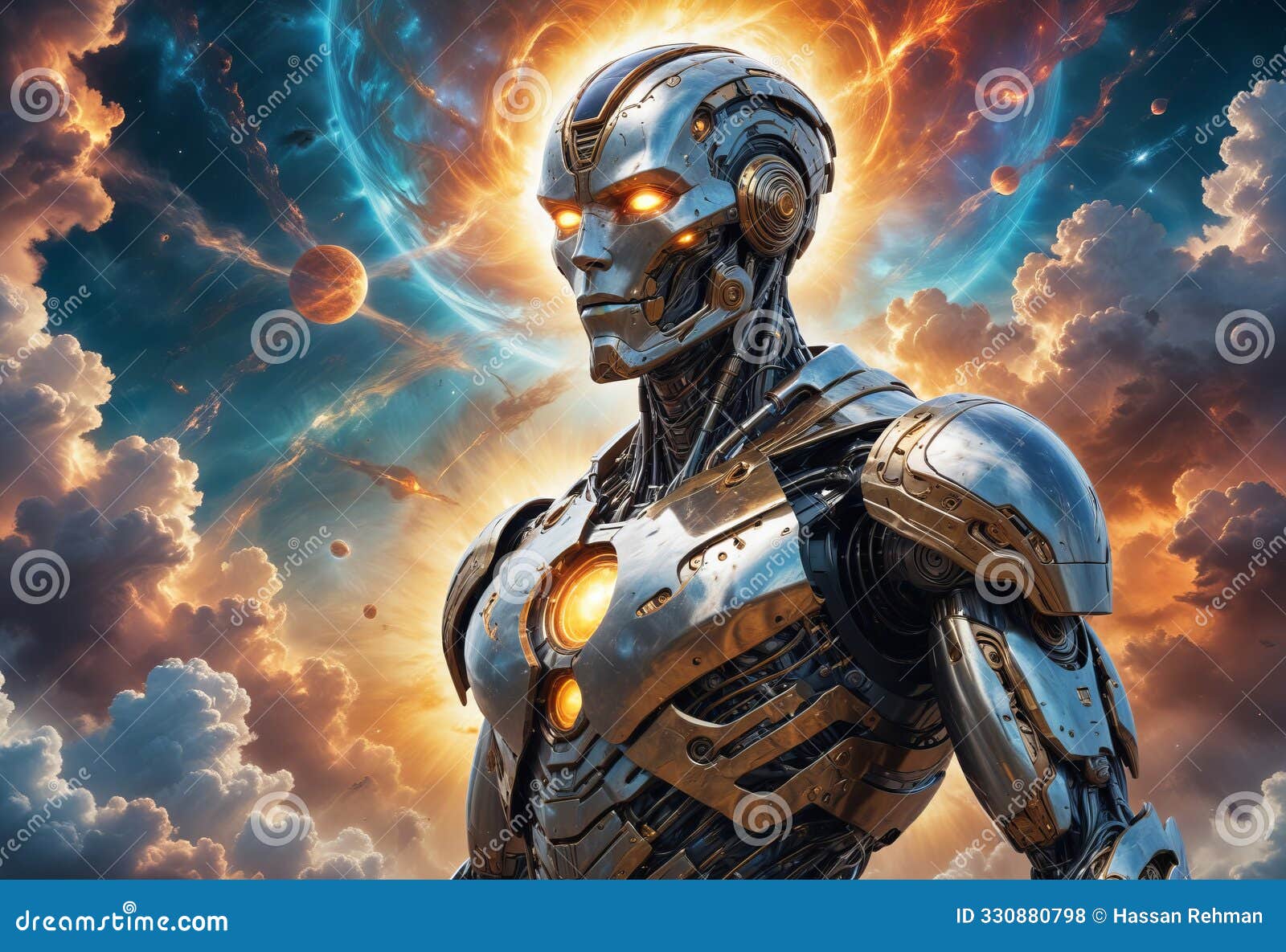 The Essence of Futuristic Technology and Cosmic Power Stock ...