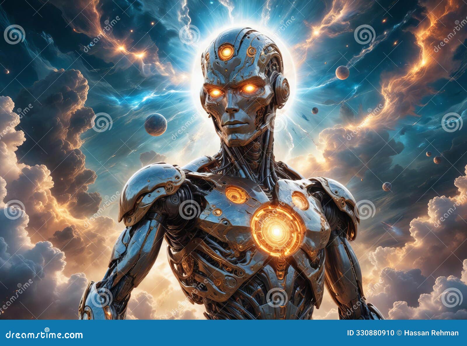 The Essence of Futuristic Technology and Cosmic Power Stock ...