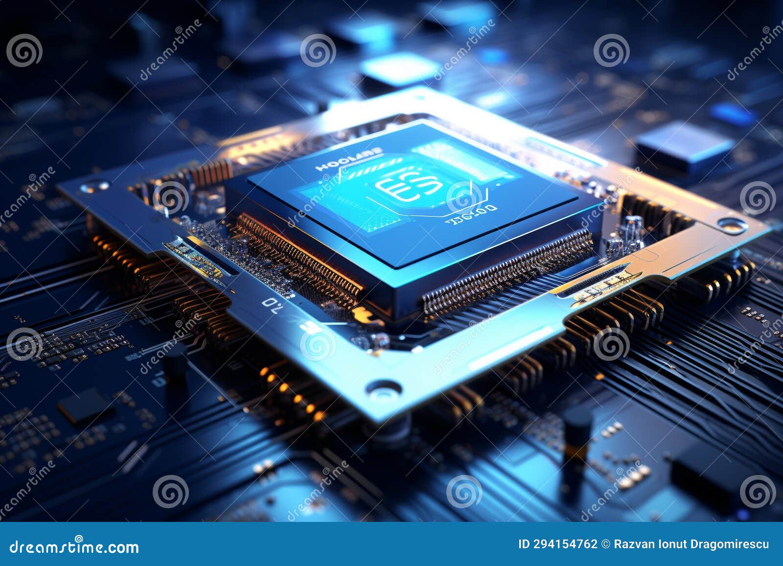 The Essence Of A Highly Advanced Processor Chip, A Testament To The ...