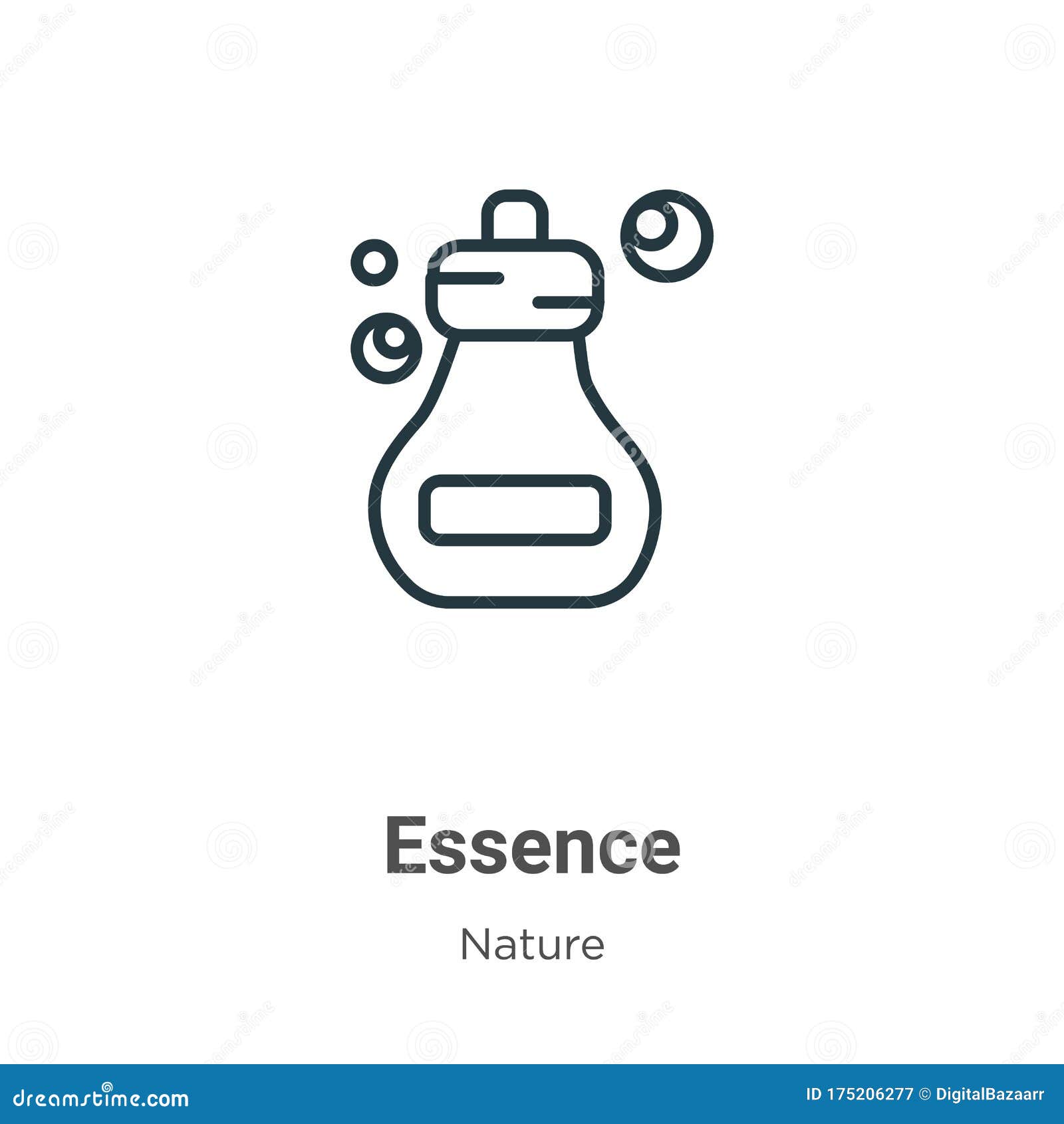 Essence Outline Vector Icon. Thin Line Black Essence Icon, Flat Vector ...