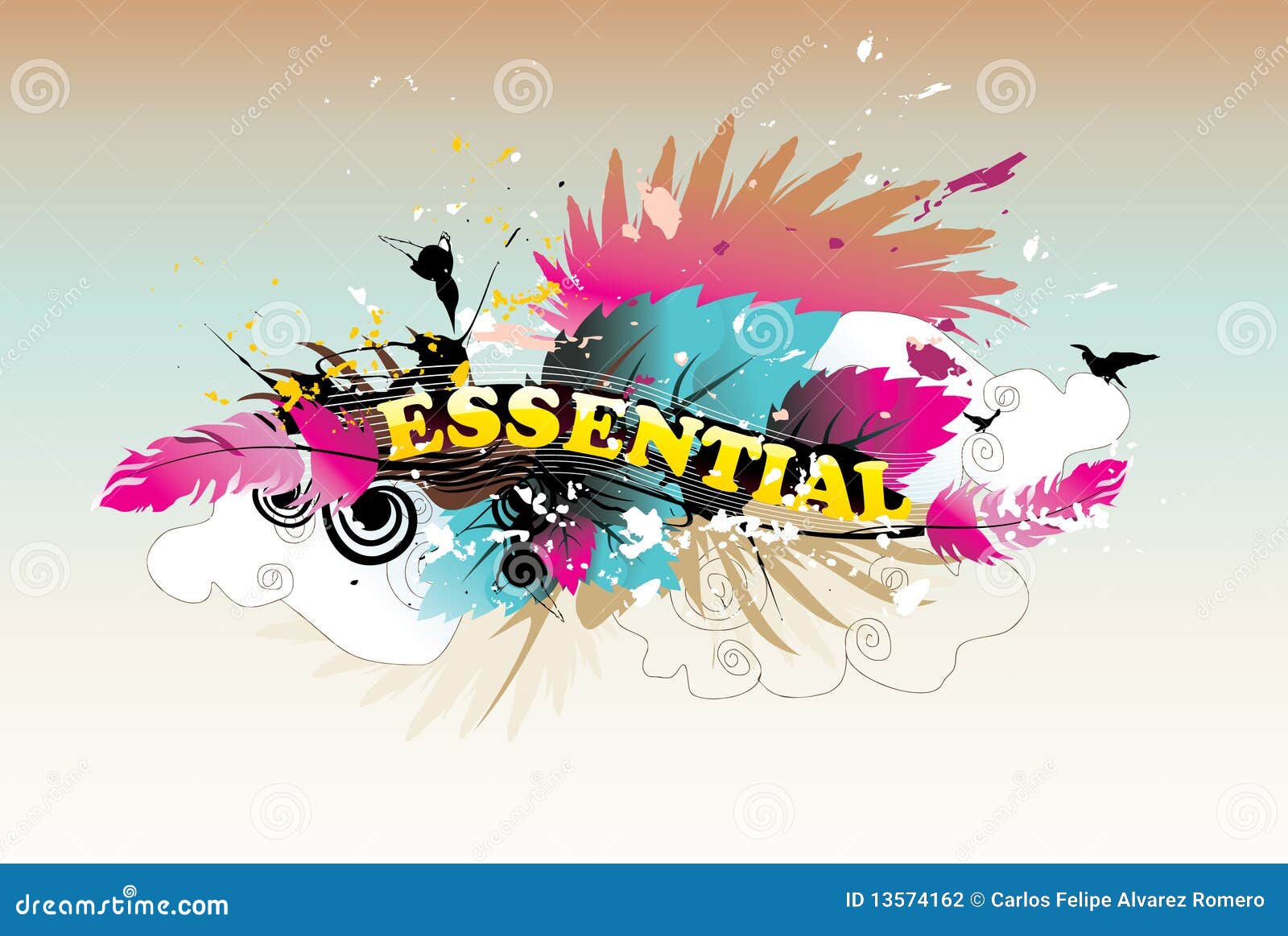 Essential Abstract Illustration Stock Vector - Illustration of letters ...