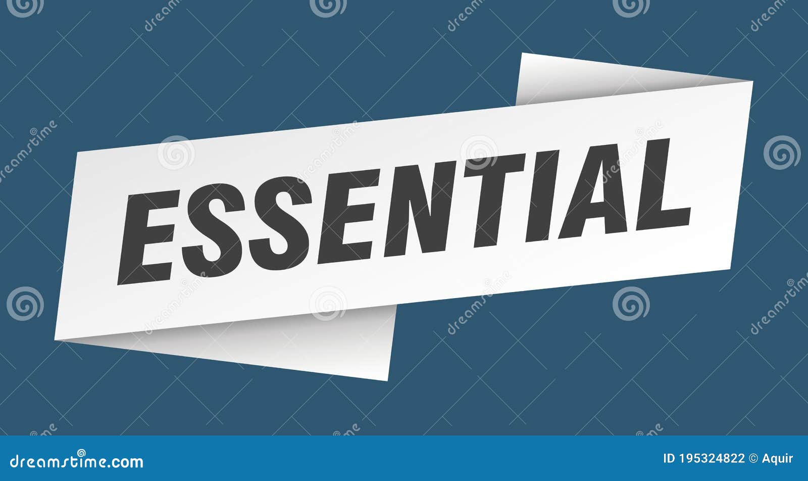 Essential Banner Template. Ribbon Label Sign. Sticker Stock Vector ...