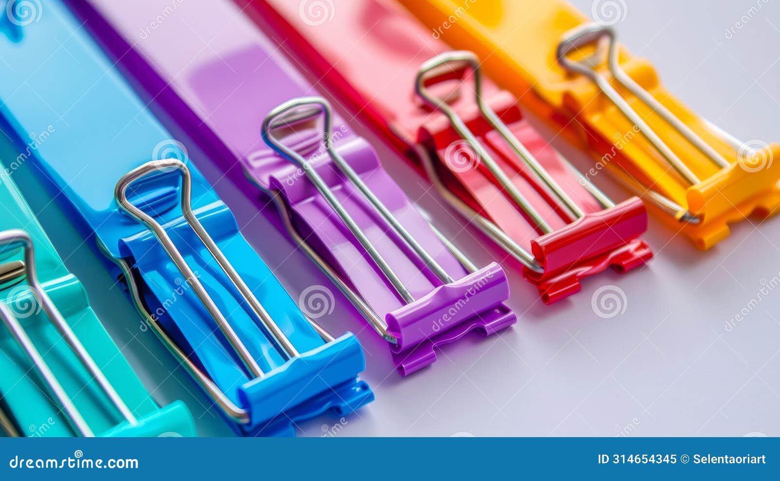 Essential Binder Clips for School Supplies Stock Illustration ...