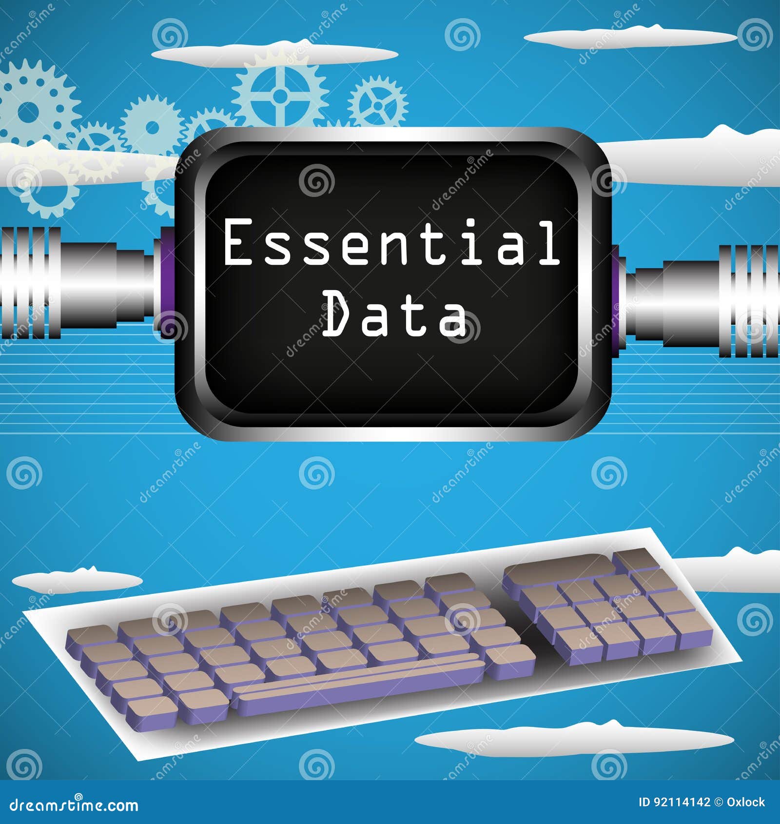 Essential data stock illustration. Illustration of communication - 92114142
