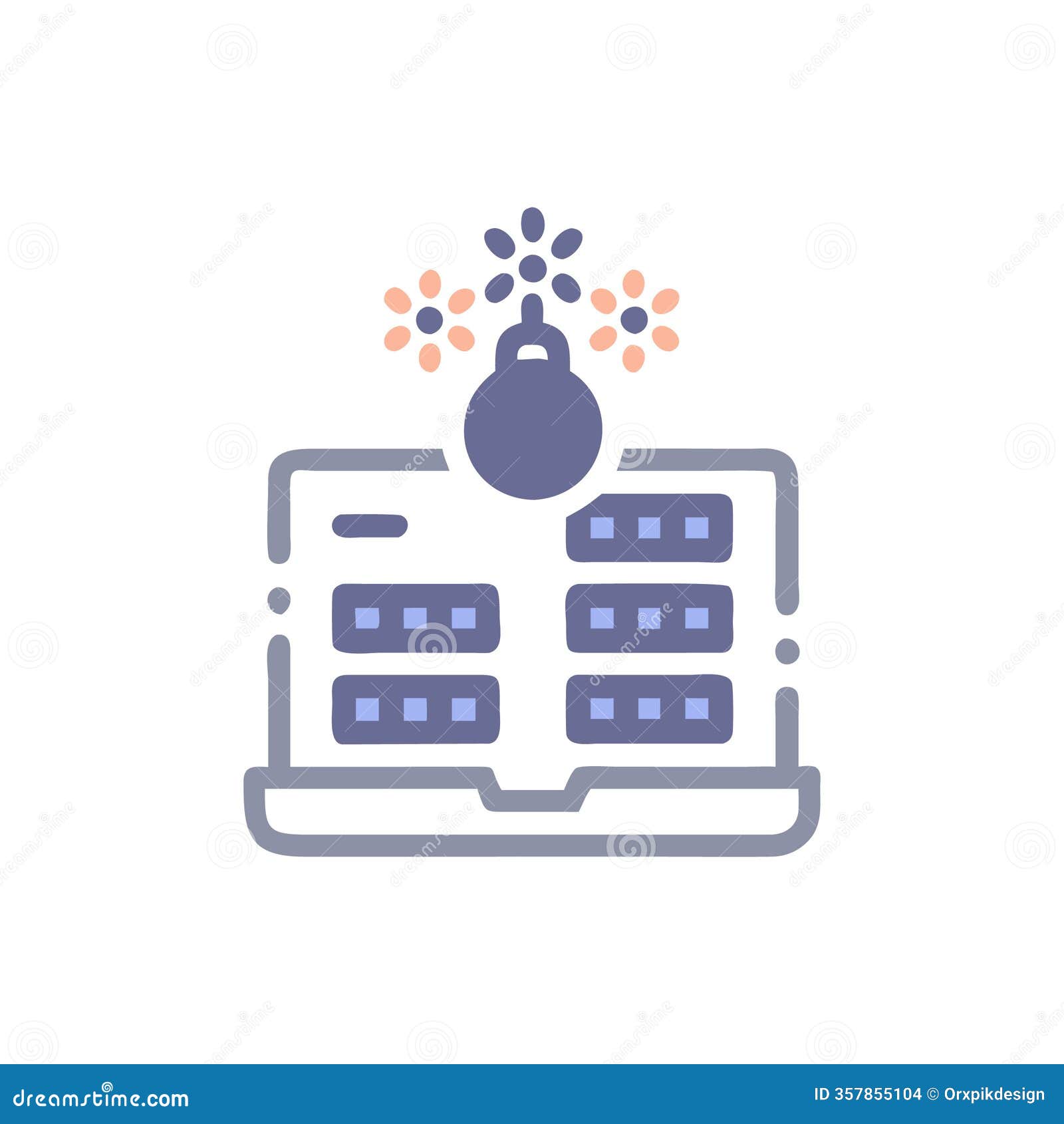 Essential DDoS Attack Icon for Awareness Stock Illustration ...