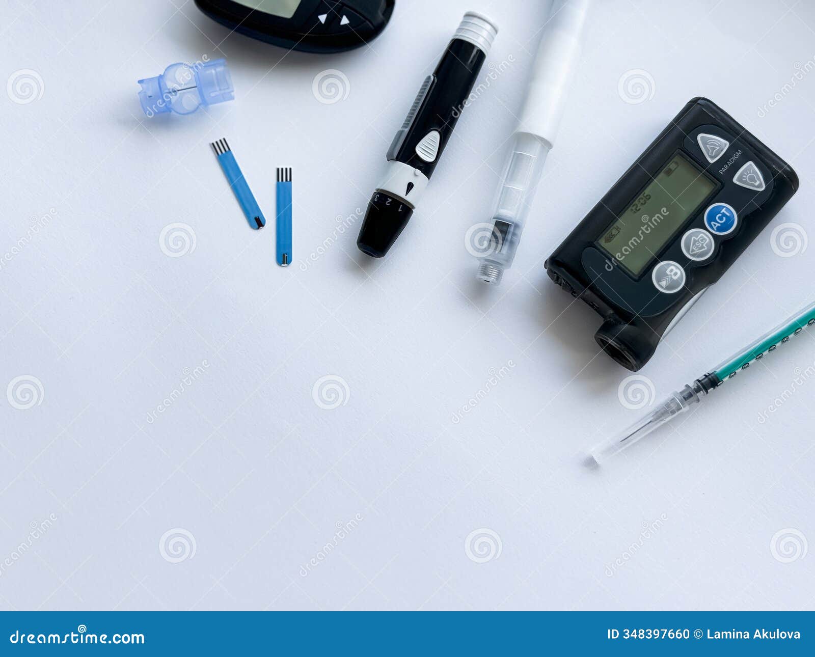 Tools For Diabetes Treatment With Blood Glucose Sugar Meter, Lancets ...