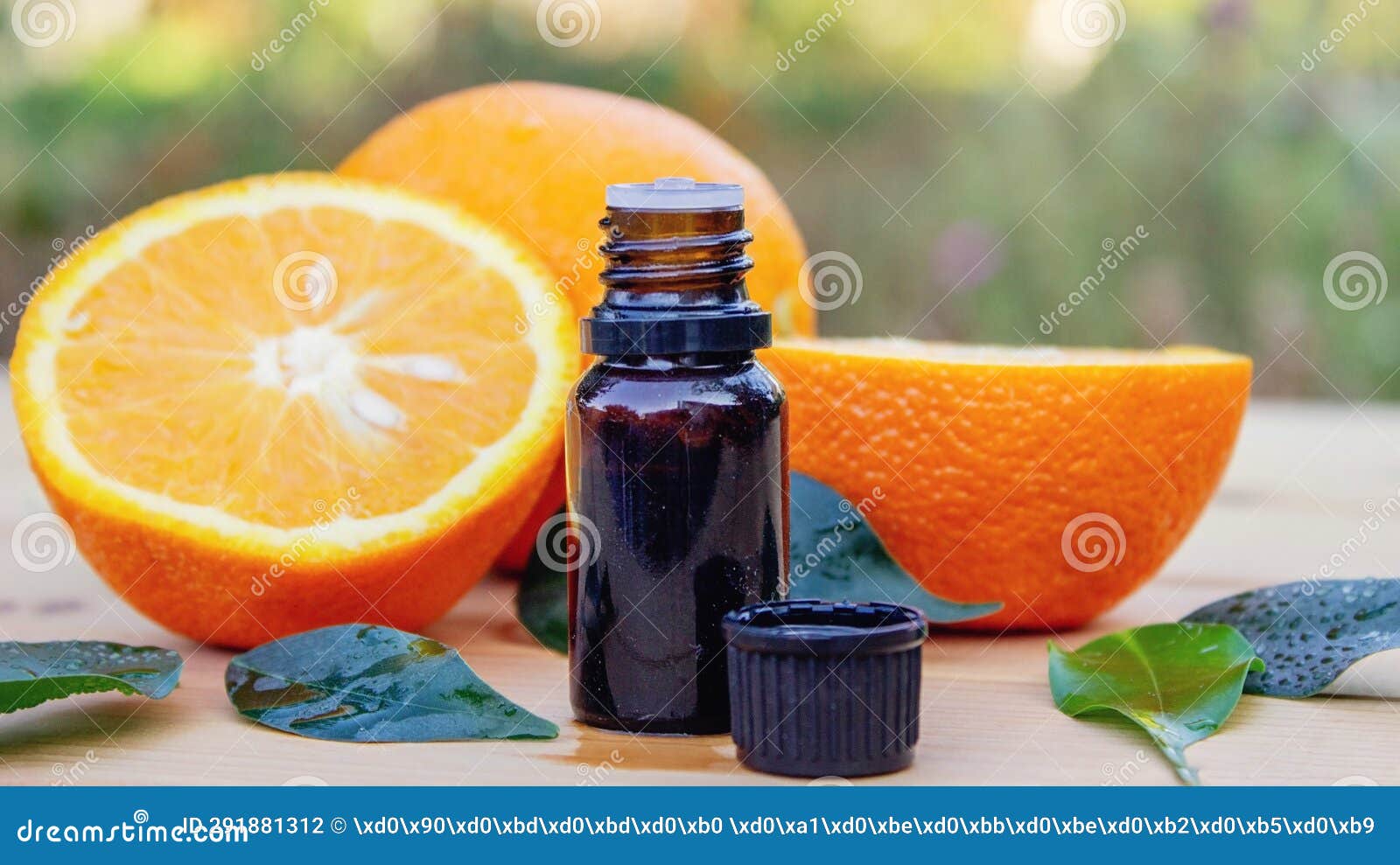 Essential Extract of Orange Oil Stock Photo - Image of bottle ...