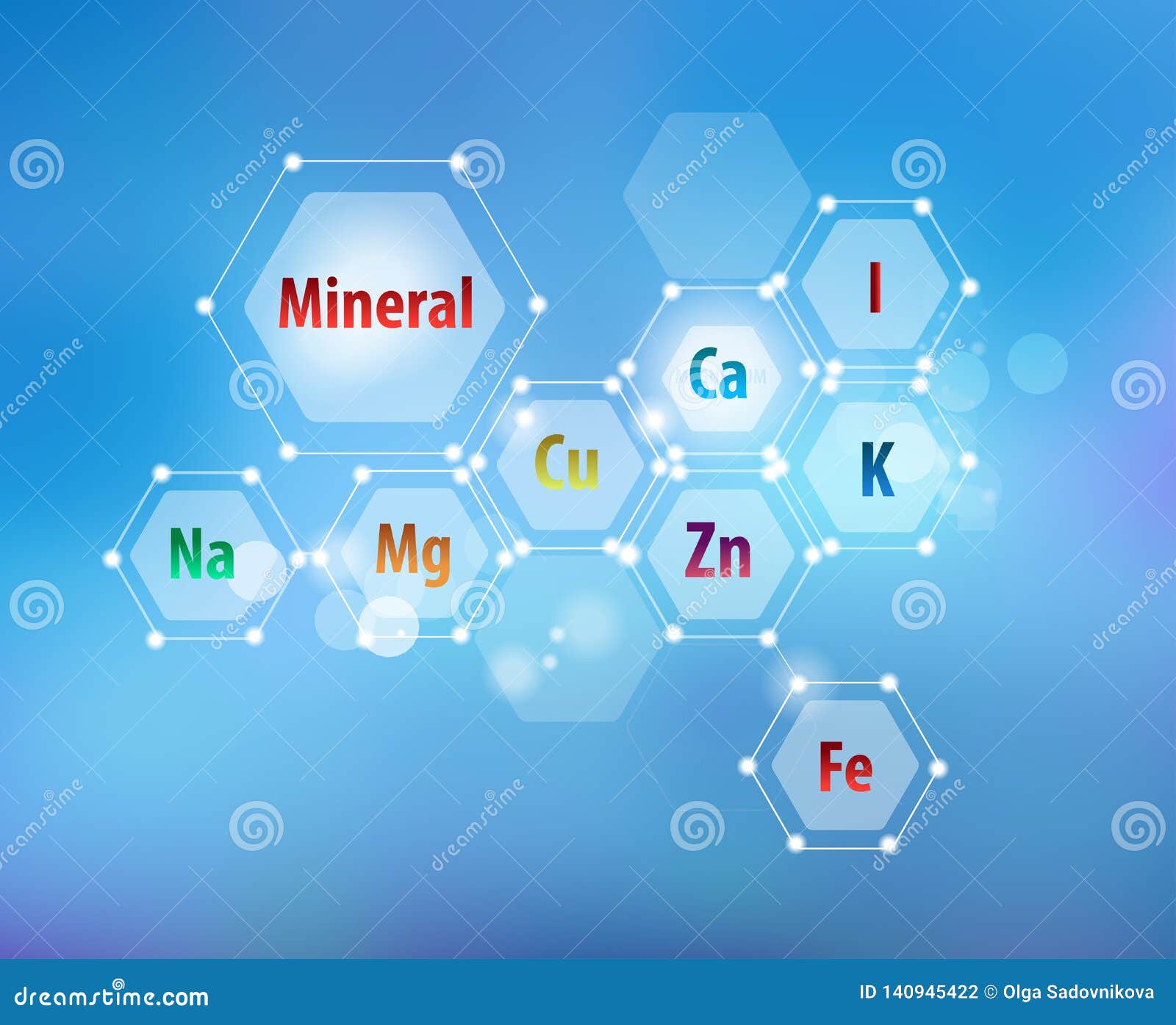 Essential Minerals for Human Health. Abstract Scheme Stock Vector ...