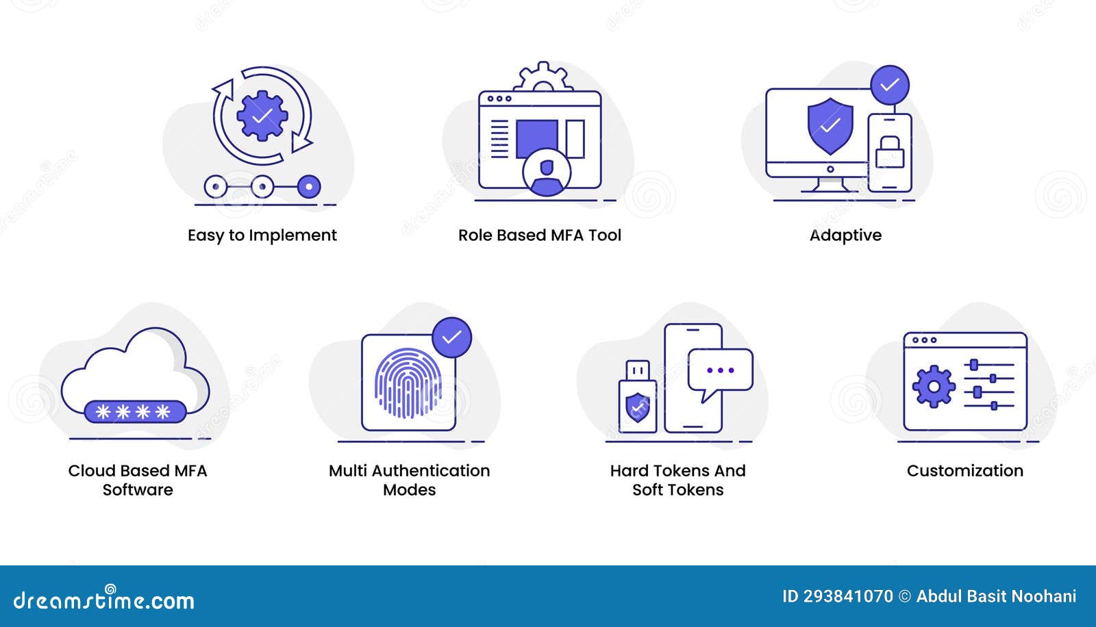 Essential Multi-Factor Authentication Icons. Vector Illustration ... Essential Multi-Factor Authentication Icons. Vector Illustration ...