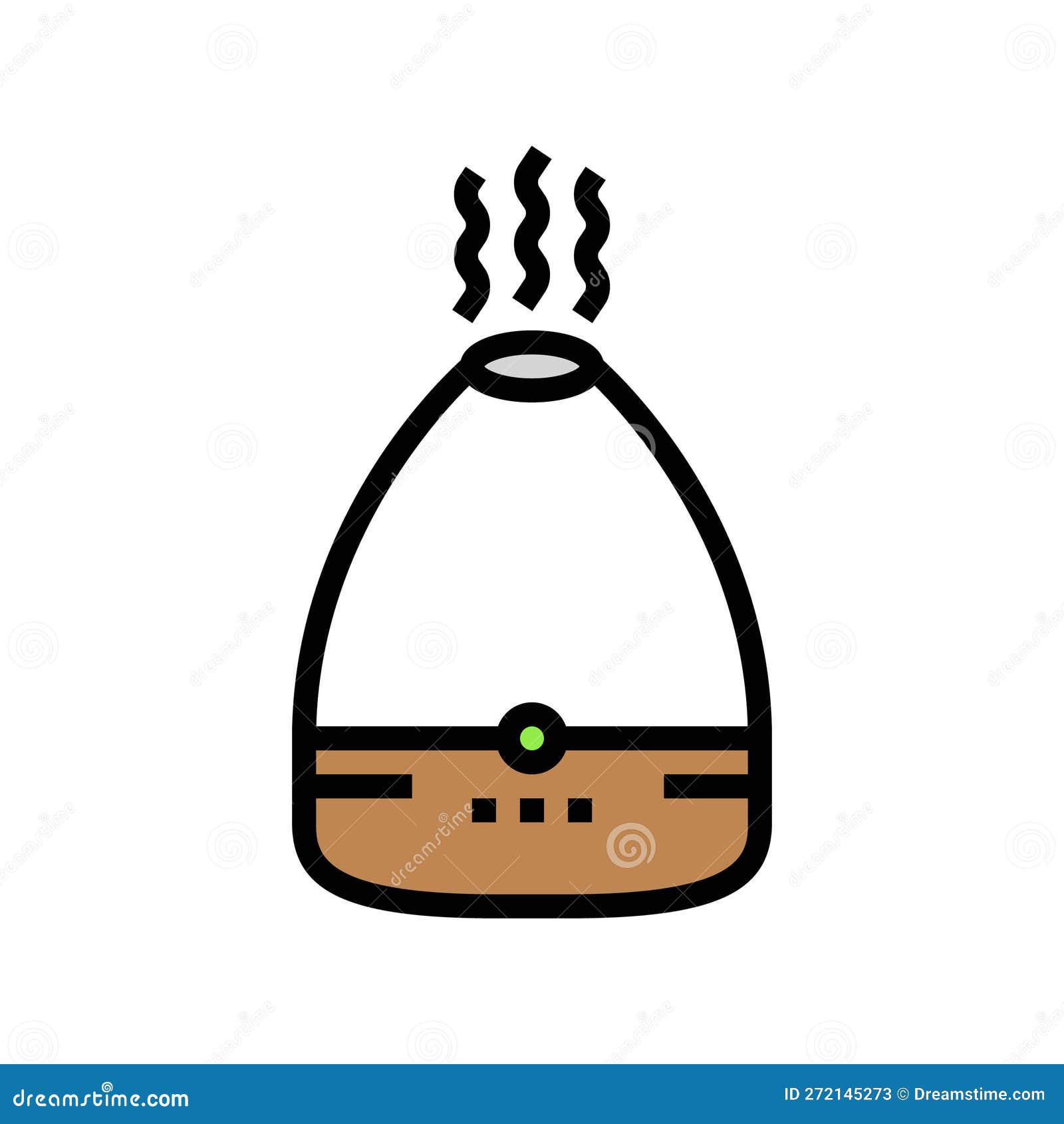 Essential Oil Diffuser Bedroom Interior Color Icon Vector Illustration ...