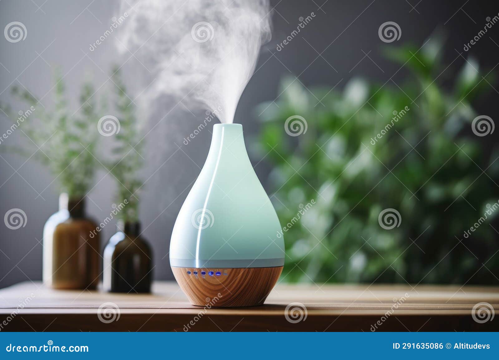 Essential Oil Diffuser Emitting Steam Stock Photo - Image of generated ...