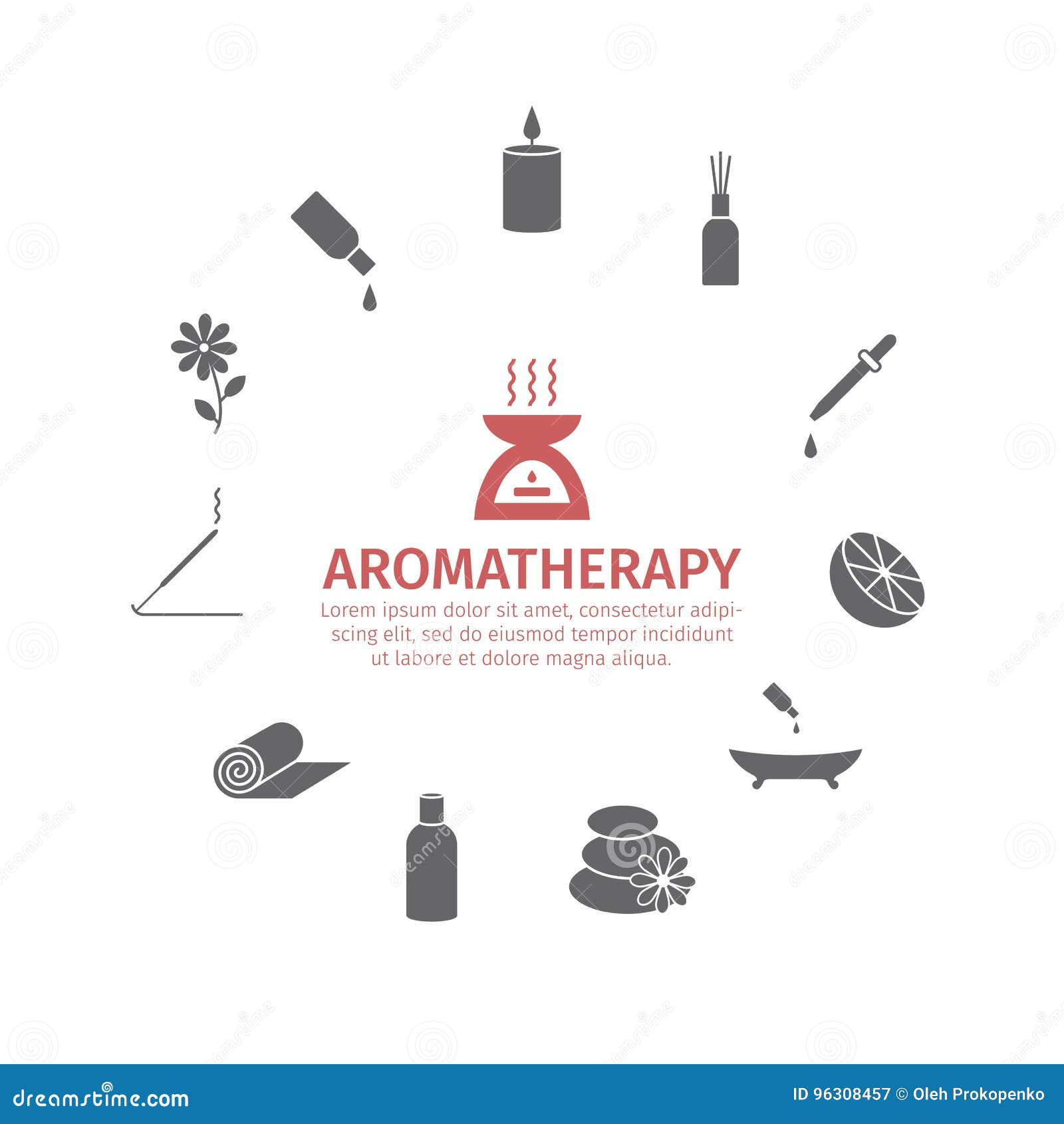 Essential Oil Icon. Aromatherapy Oils Set Stock Illustration ...
