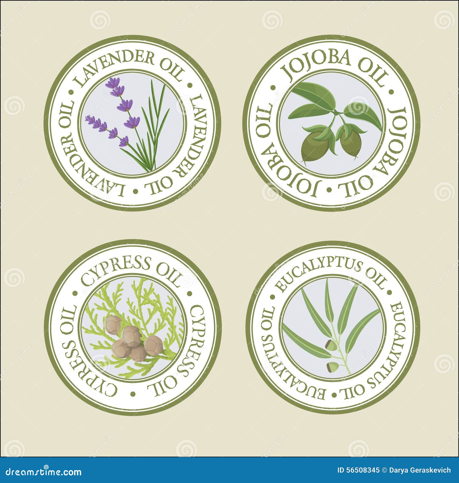 Essential oil labels set stock vector. Illustration of health - 56508345