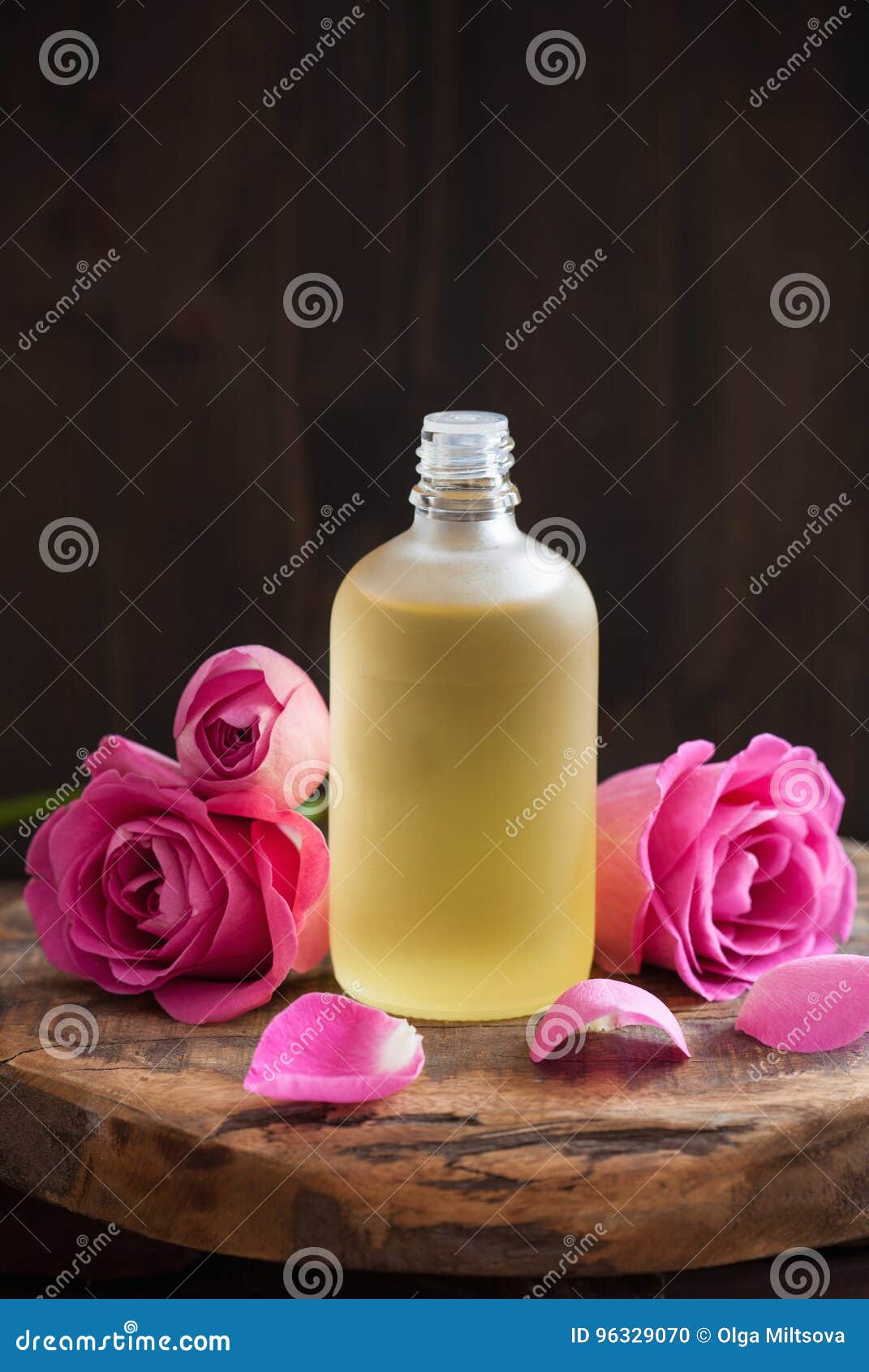 Essential Oil and Rose Flowers Aromatherapy Spa Perfumery Stock Photo ...