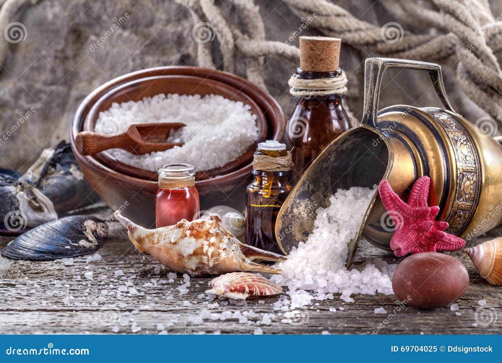 Essential Oils and Bath Salt Stock Image - Image of herb, oils: 69704025