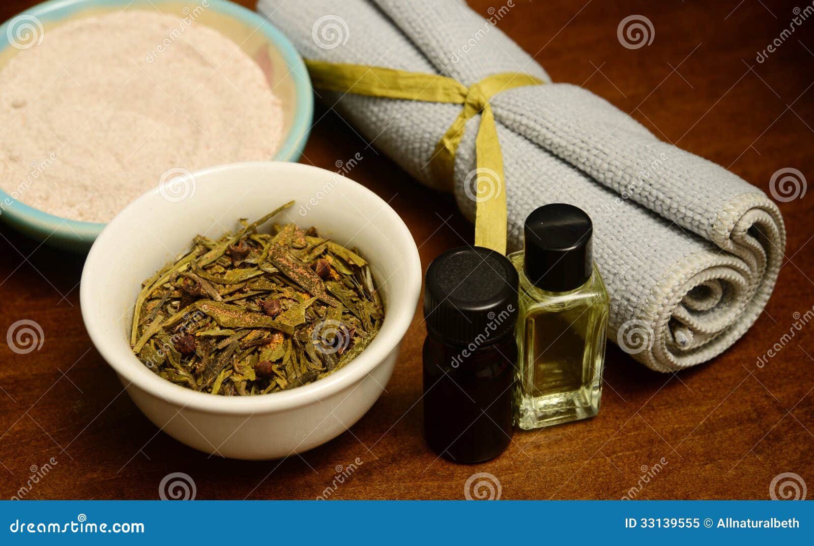 Essential Oils and Herbs for Spa Treatment Stock Image - Image of ...