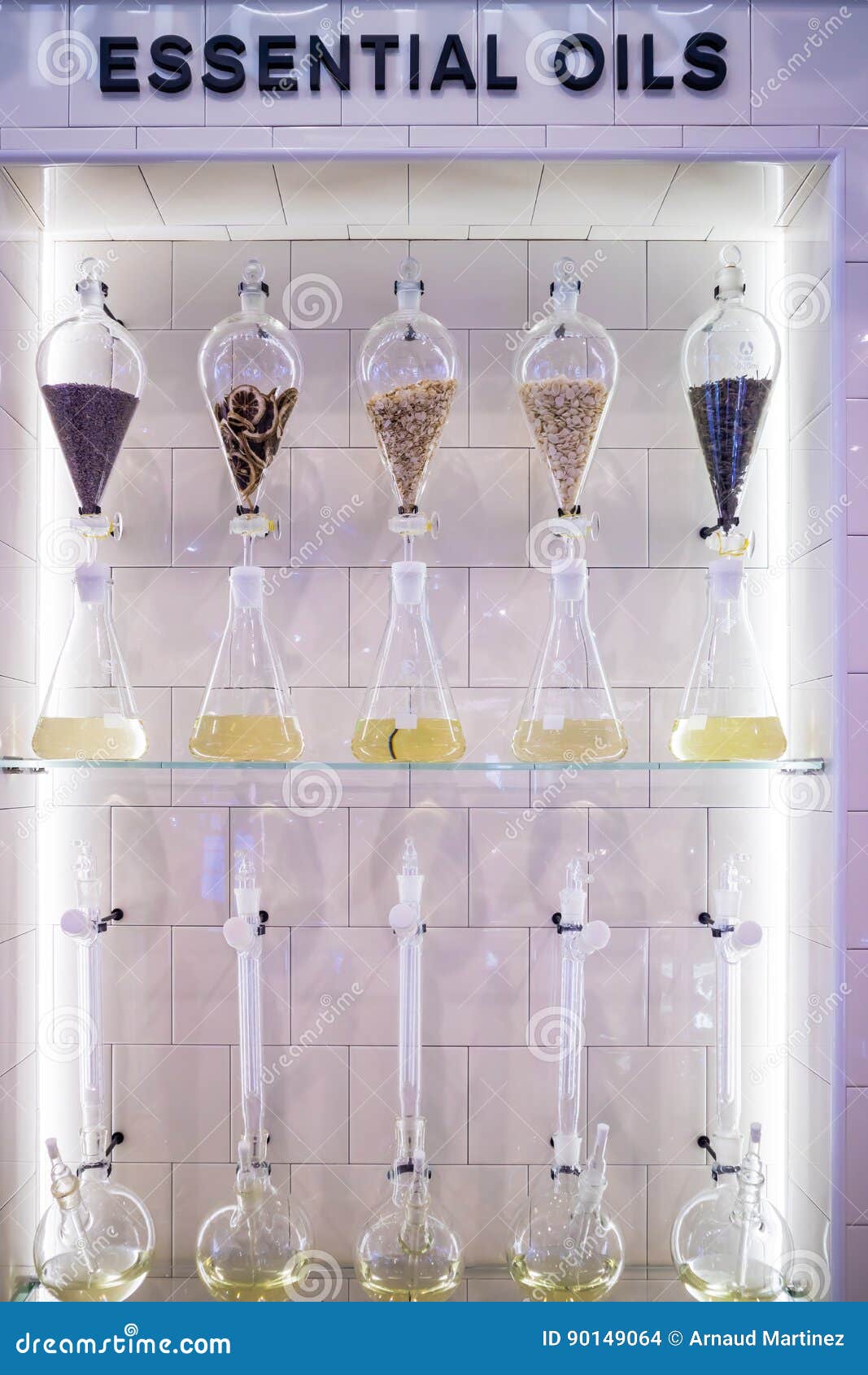 Essential Oils Making in Laboratory Stock Photo - Image of shiny, glass ...