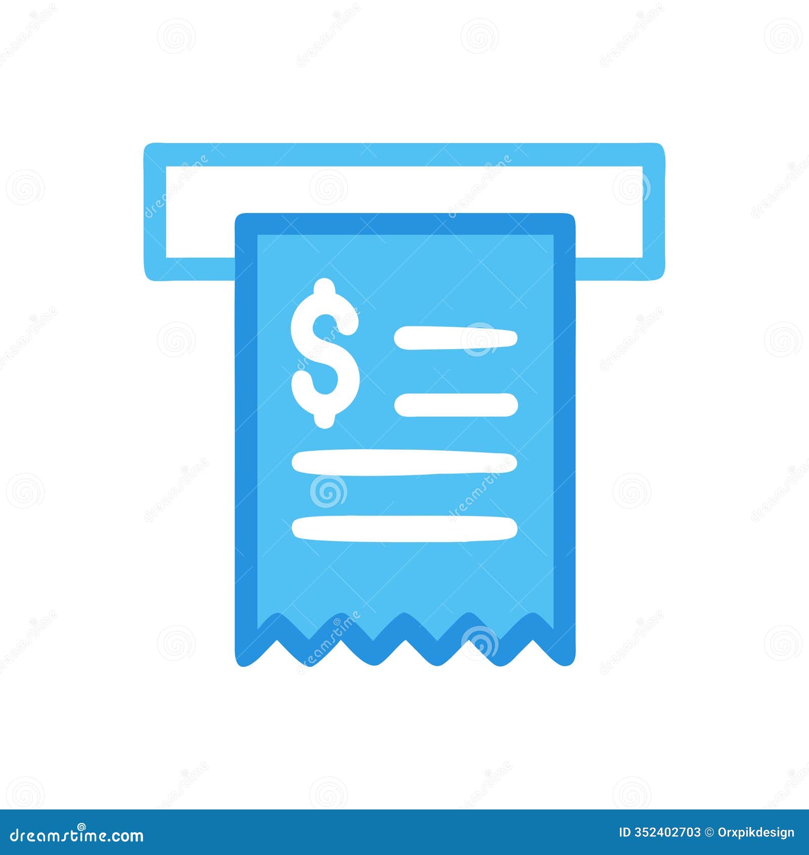 Essential Receipt Symbol for Transactions Stock Illustration - Illustration of payments, data ...