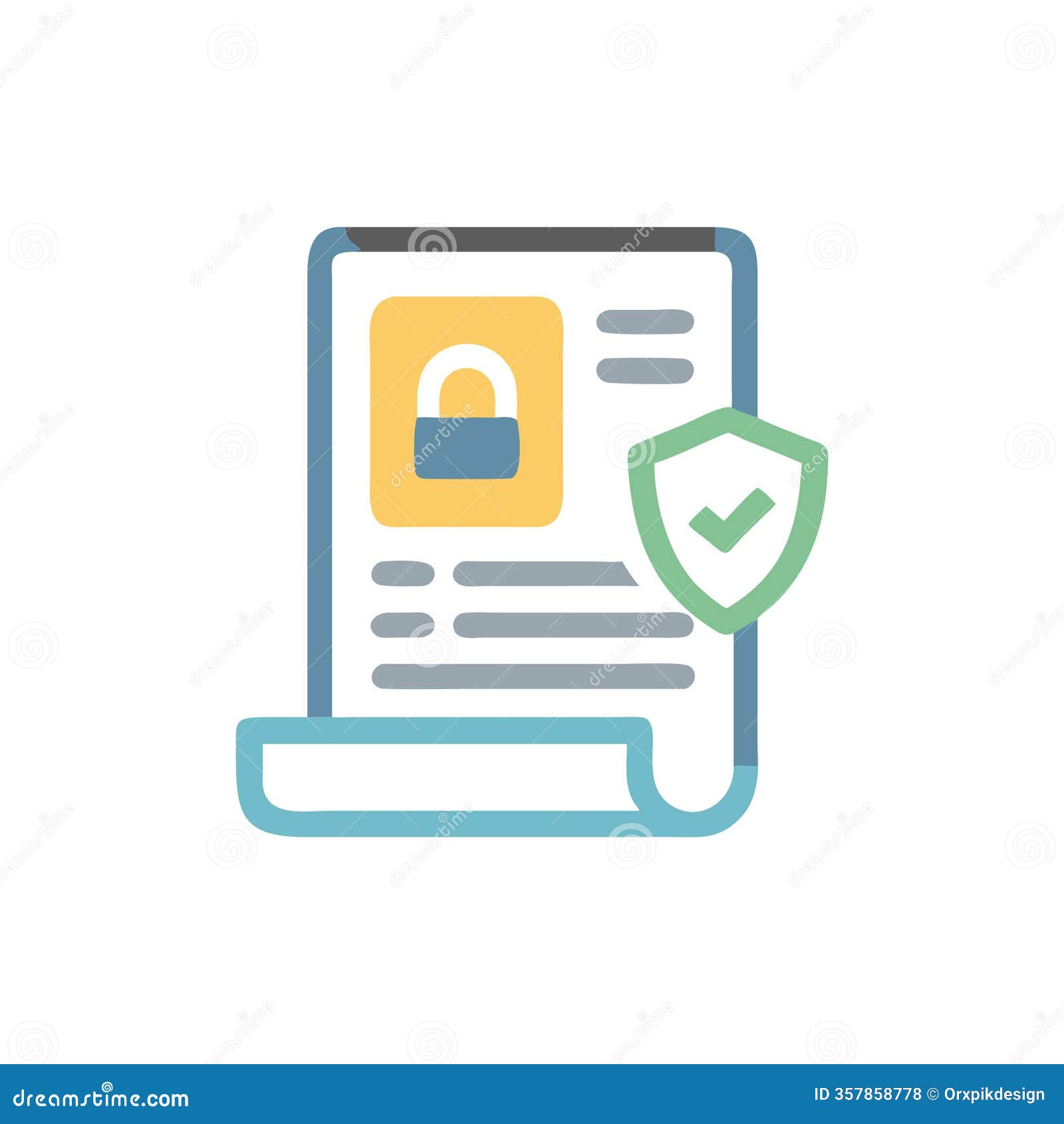 Essential Security Policy Icon for Management Stock Illustration ...