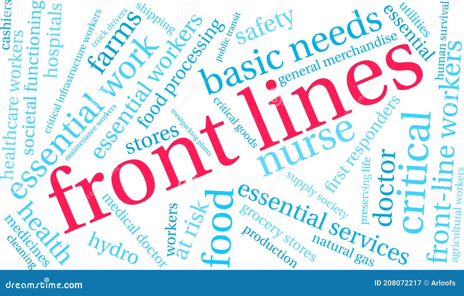 Front Lines word cloud stock vector. Illustration of medicines - 208072217