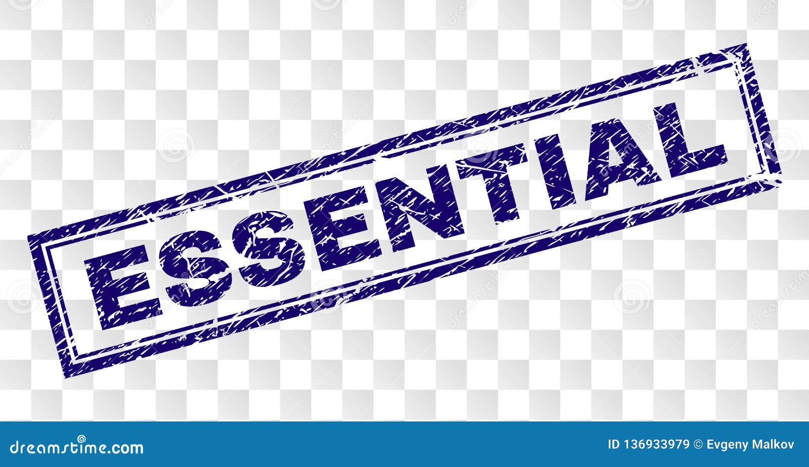 Grunge ESSENTIAL Rectangle Stamp Stock Vector - Illustration of aged ...