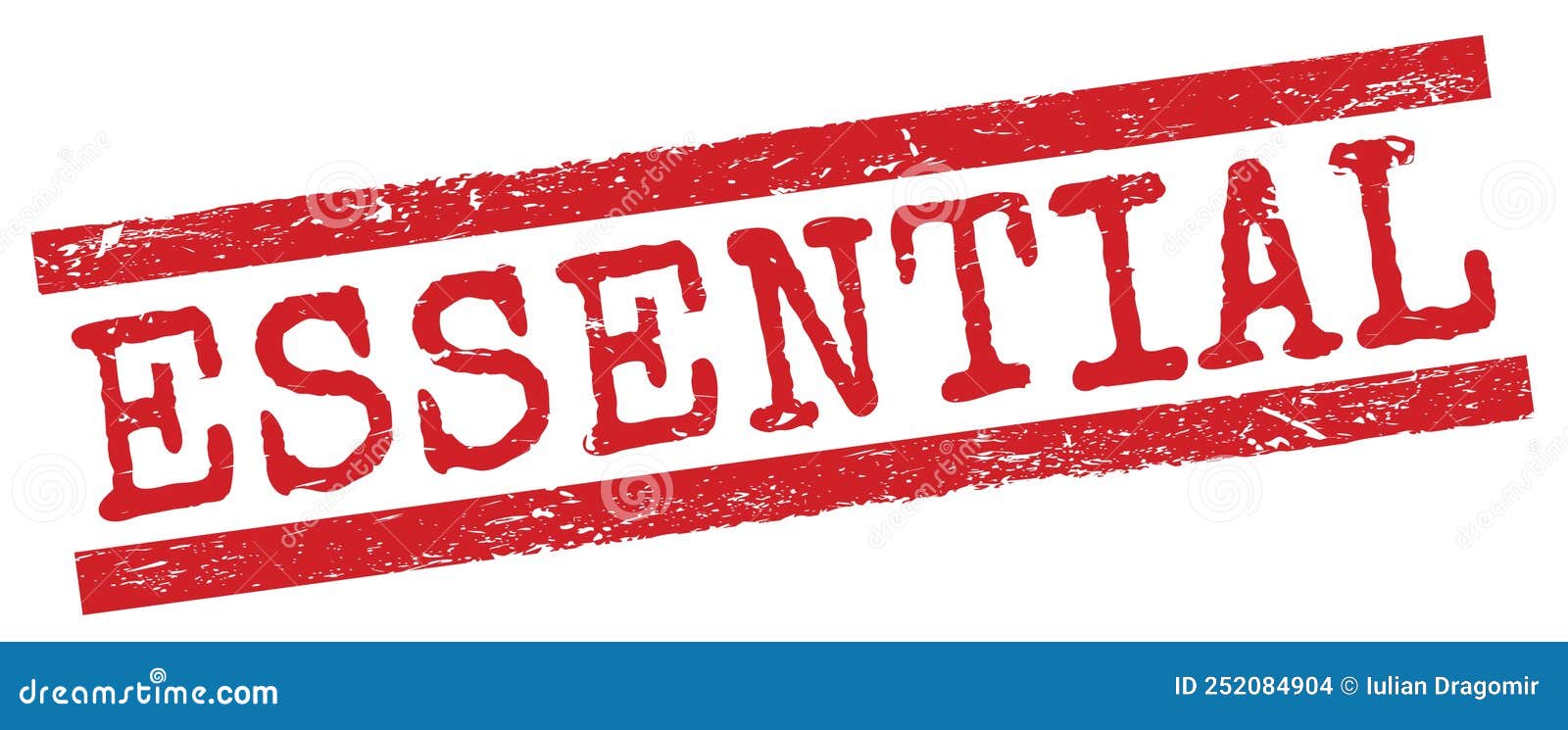 ESSENTIAL Text on Red Lines Stamp Sign Stock Illustration ...
