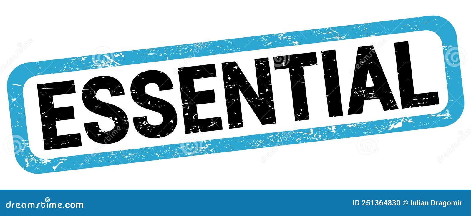ESSENTIAL Text Written on Blue-black Rectangle Stamp Stock Photo ...
