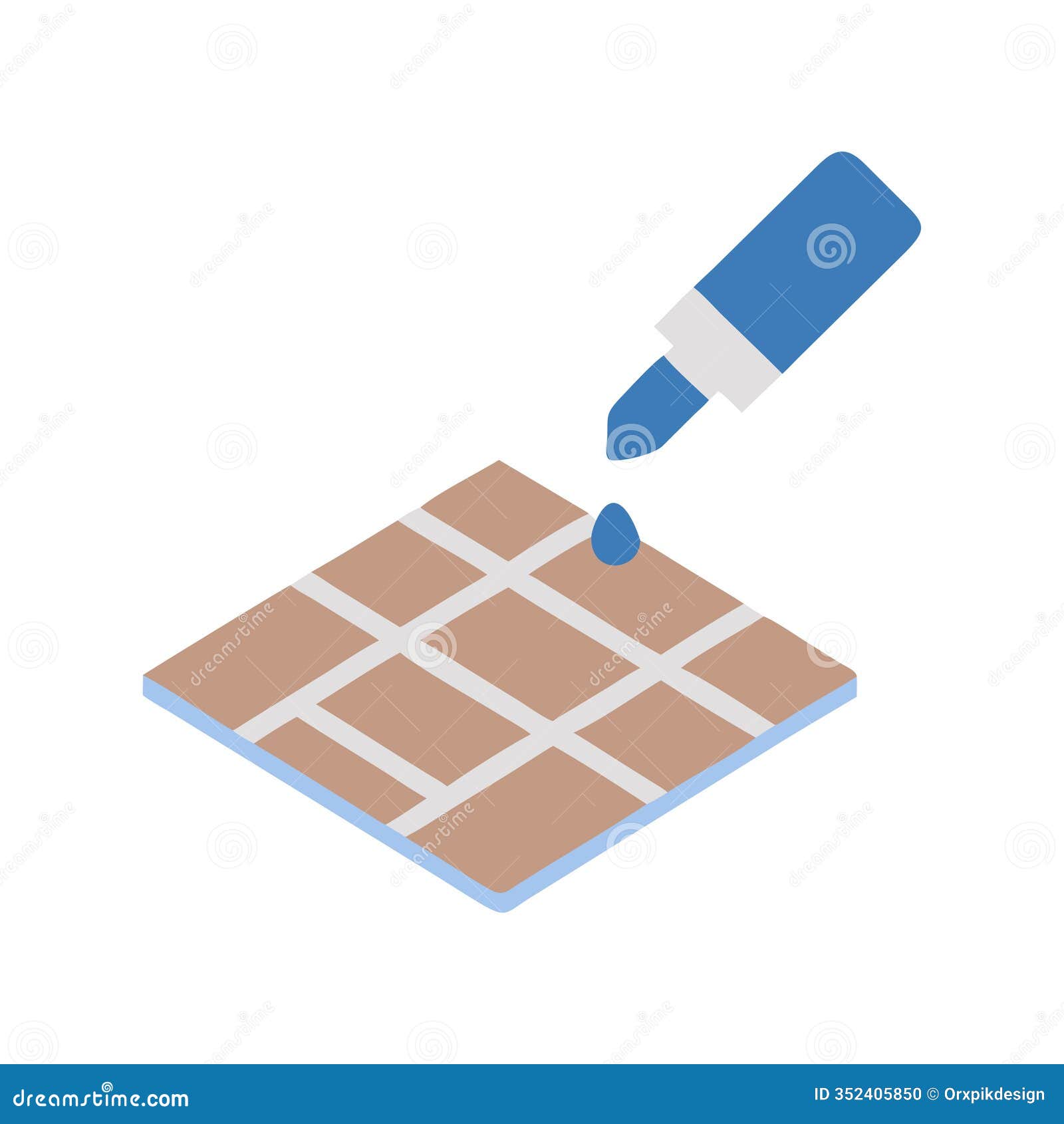 Essential Tile Adhesive Design for Renovation Stock Illustration ...