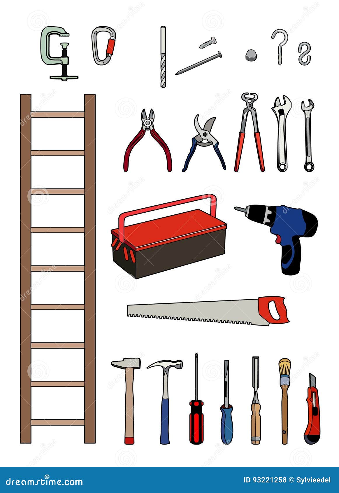 Essential to tinker stock vector. Illustration of pliers - 93221258