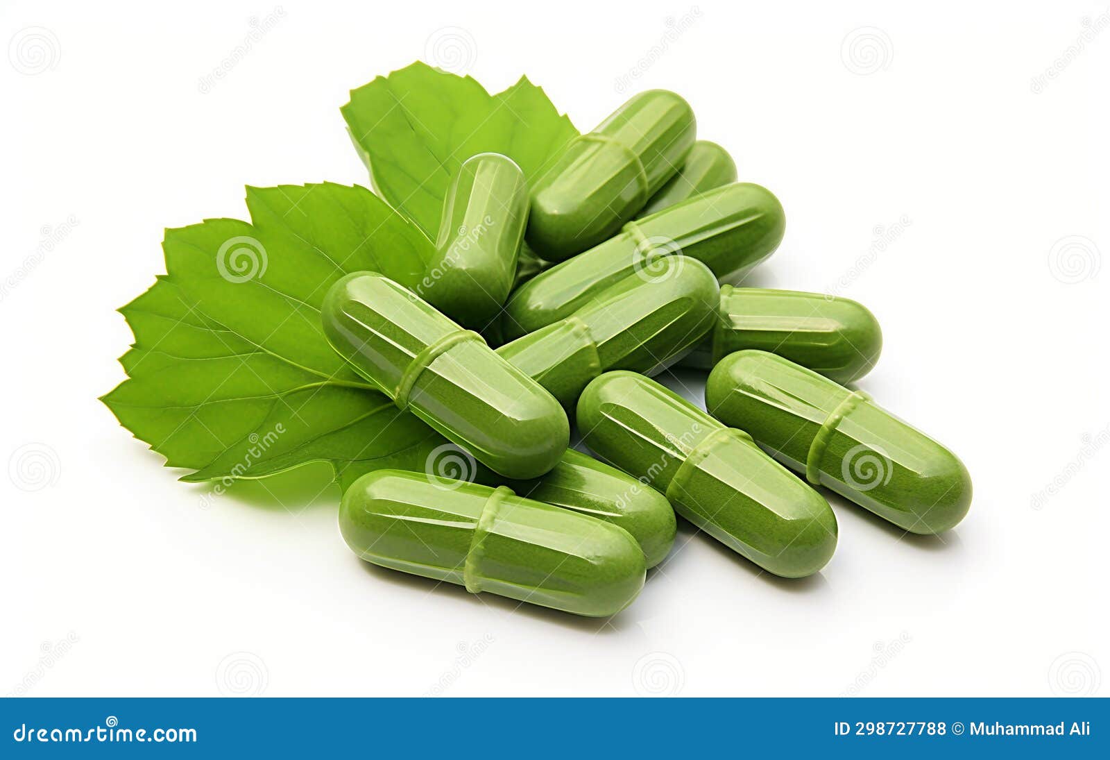 Essential Vitamin Intake on White Background Stock Photo - Image of ...