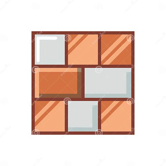 Essential Wall Tile Icon for Decoration Stock Illustration ...