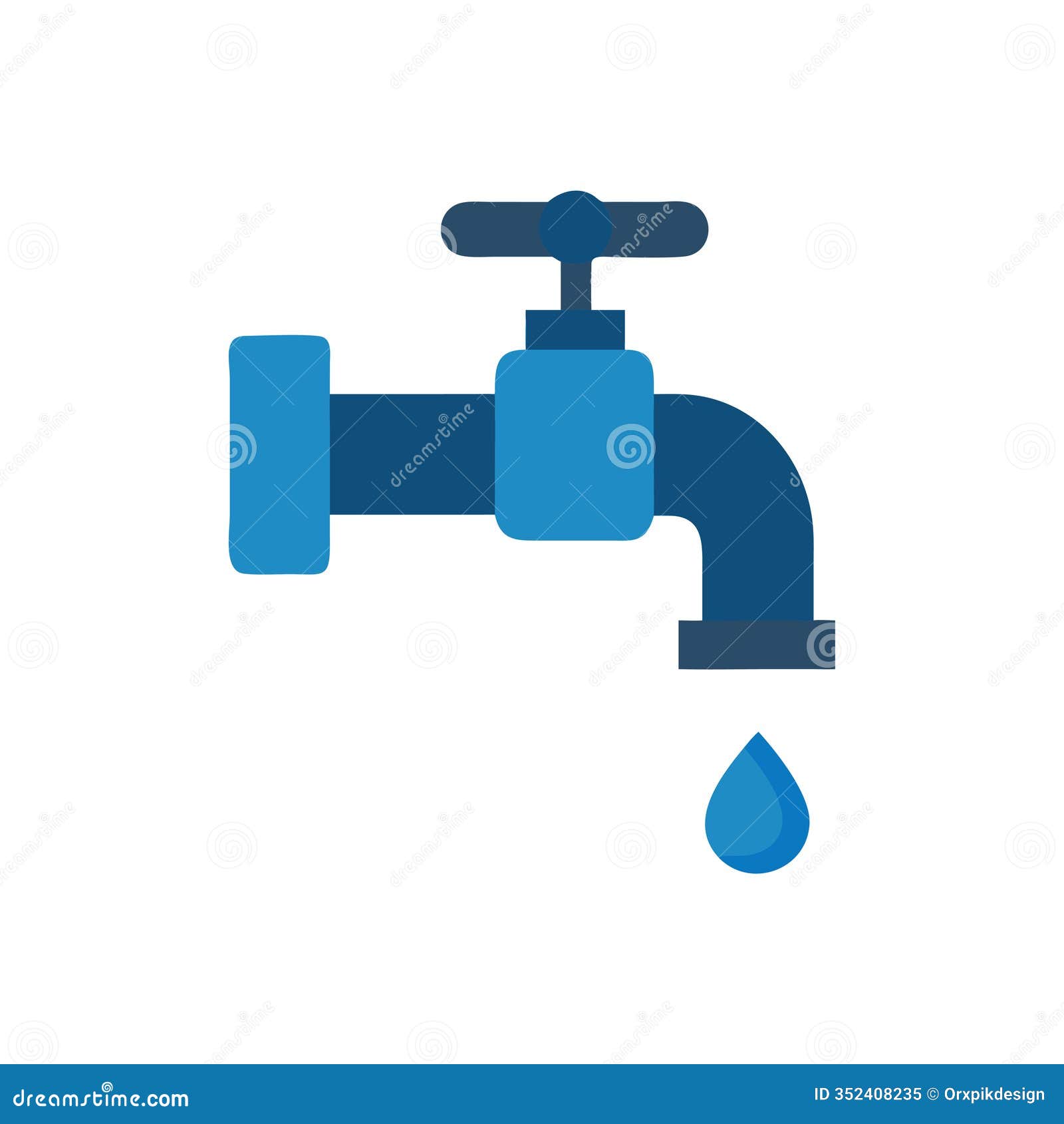 Essential Water Tap Icon for Plumbing Stock Illustration - Illustration ...