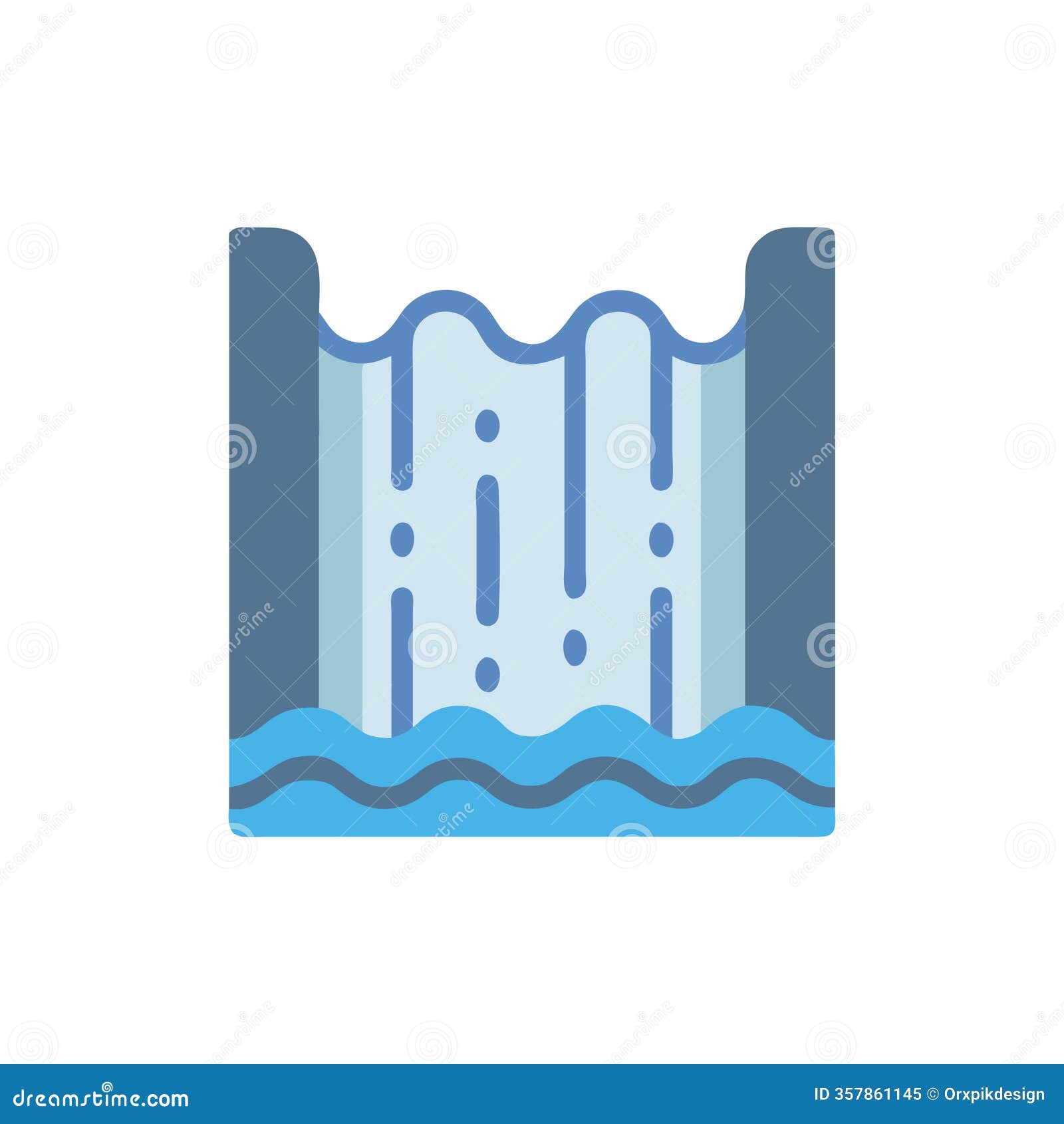 Essential Waterfall Model Icon for Workflow Stock Illustration ...