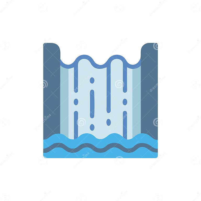 Essential Waterfall Model Icon for Workflow Stock Illustration ...