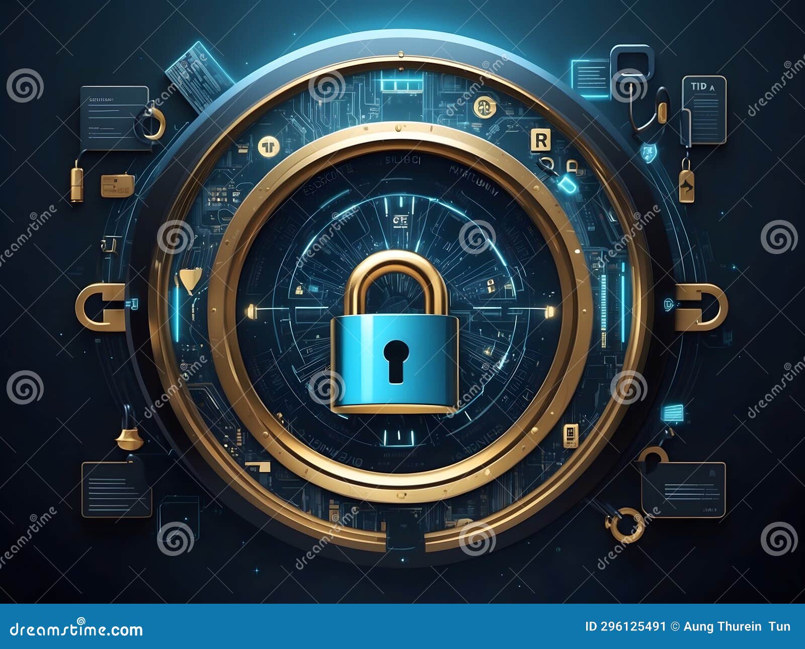 Essentials of Shielding Data Privacy Stock Image - Image of technology ...