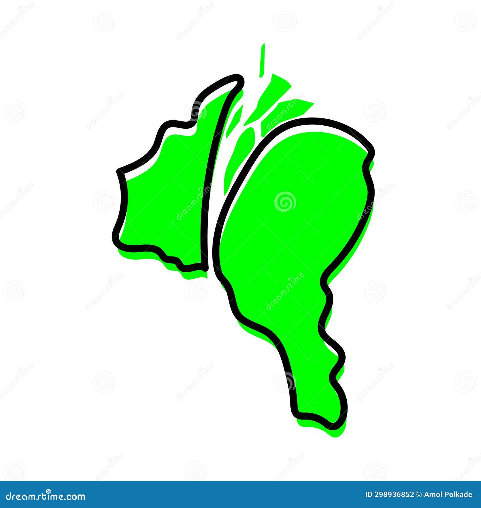 Essequibo Islands-West Demerara State Map of Guyana Country Stock ...