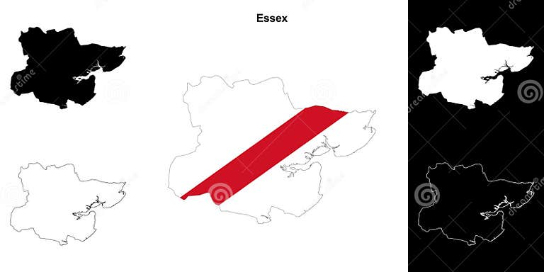Essex Outline Map Stock Vector Illustration Of Vector 323768552