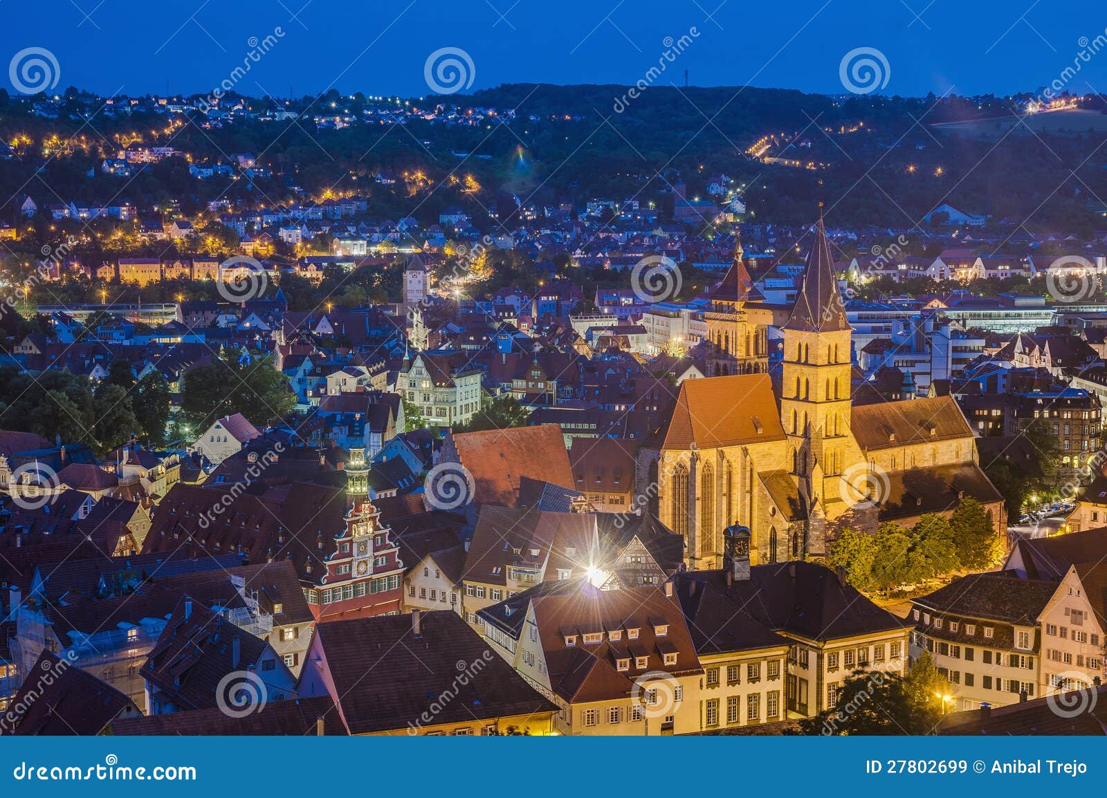 Esslingen am Neckar Views from the Castle, Germany Stock Image - Image ...
