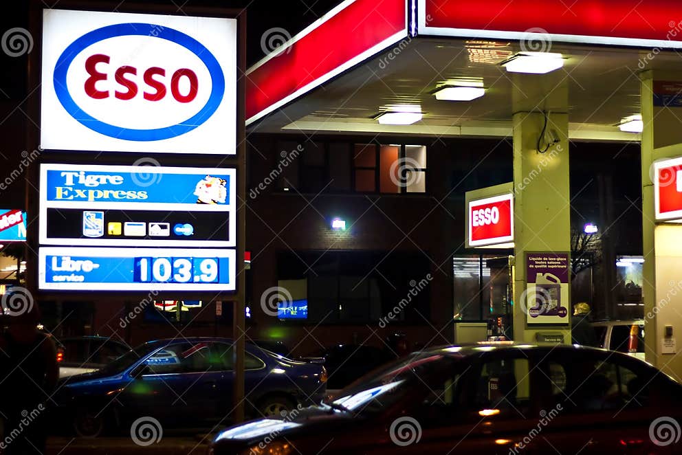Esso Gas Station editorial stock image. Image of finance - 12076324